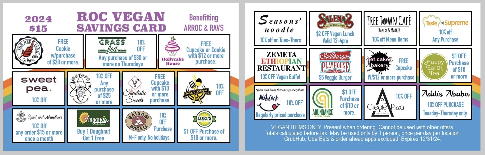 2024 Roc Vegan Savings Card 2024 Roc Vegan Savings Card